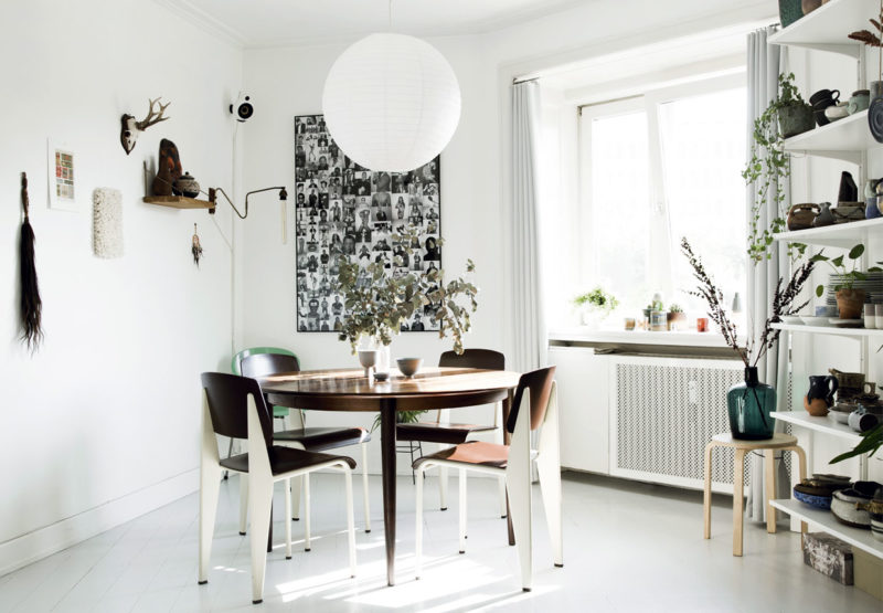 Scandinavian Apartment with a Green Feature Wall